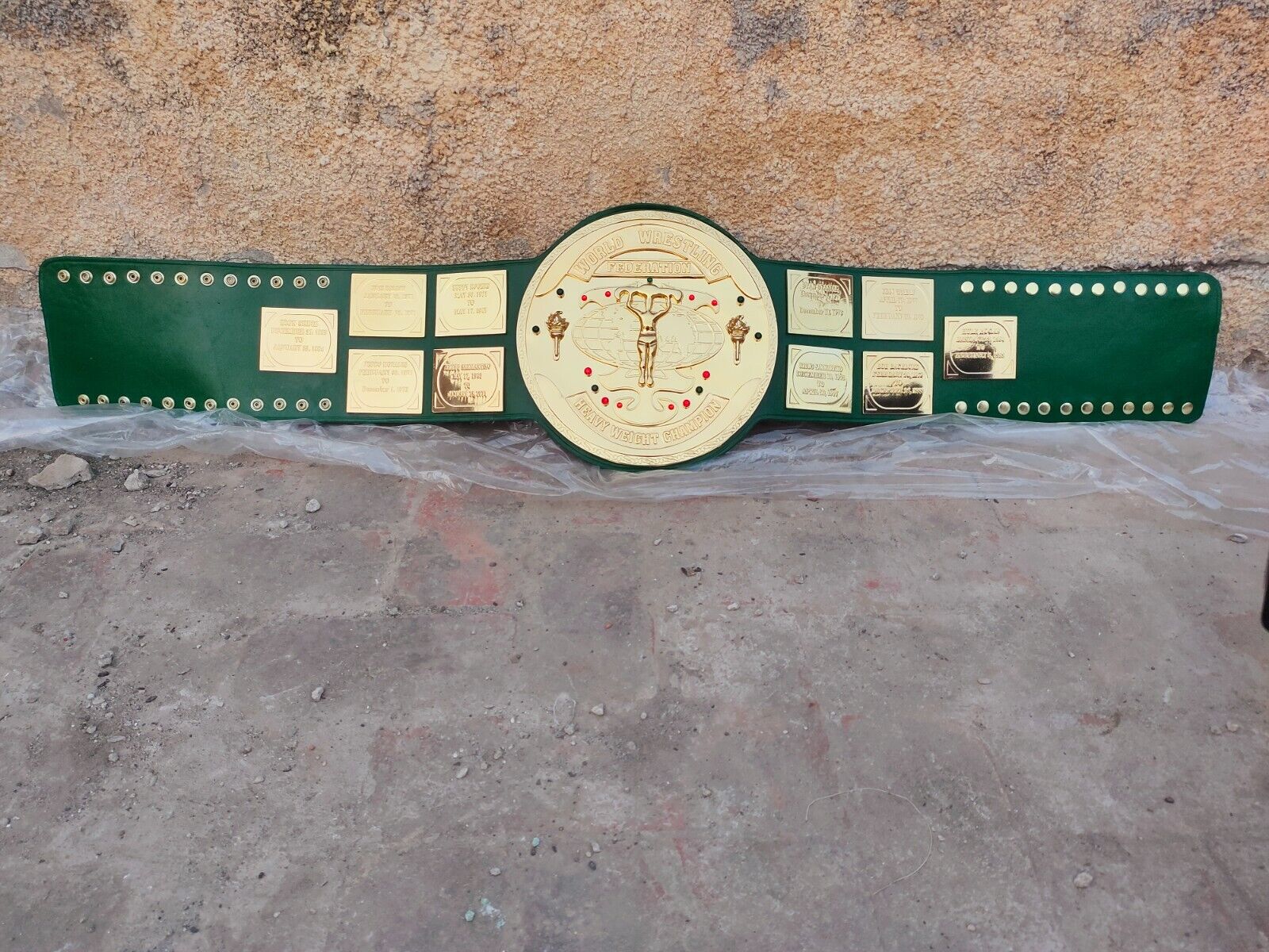 WWF Big Green Heavyweight Championship Title Belt